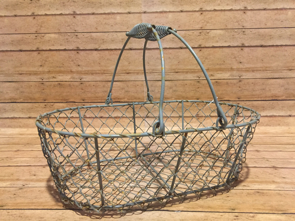 Farmhouse Wire Basket Simple Pleasures ~ Bountiful Treasures