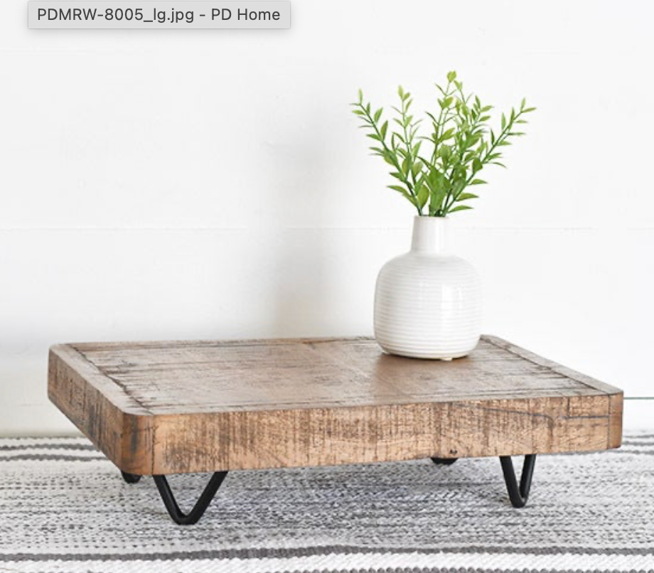 Wood Riser with Metal Legs – Simple Pleasures ~ Bountiful Treasures