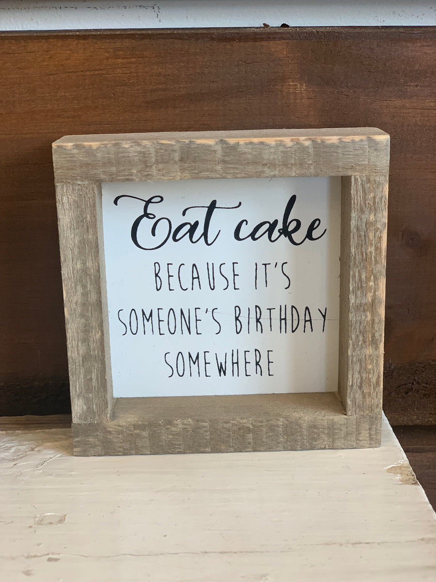 Mini Framed Sign – Simple Pleasures ~ Bountiful Treasures